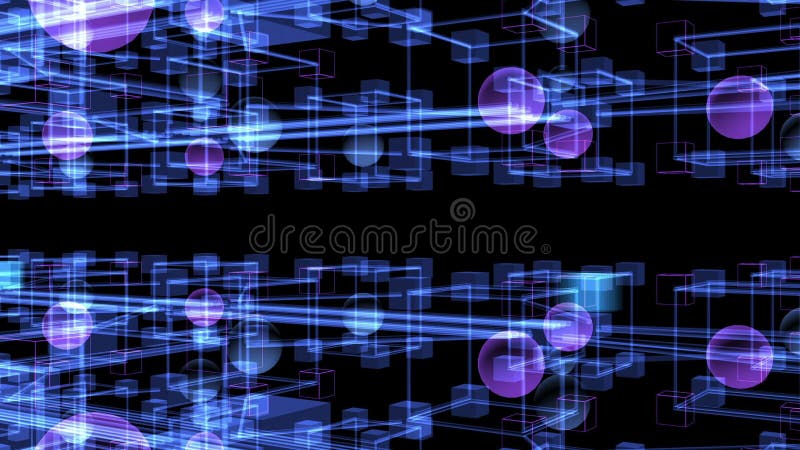 Labyrinth of Digital Data and Abstract Information. Science Animation ...