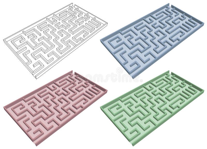 Labyrinth stock vector. Illustration of labyrinth, logic - 60043774