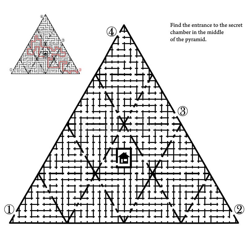Labyrinth stock vector. Illustration of graphic, profile - 34321121