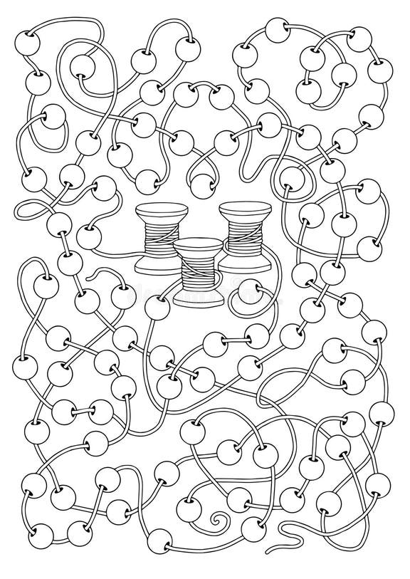 Labyrinth Game for Children, Untangle the Thread Stock Vector ...