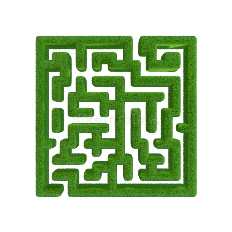Grass maze stock illustration. Illustration of maze, botanical - 27237990