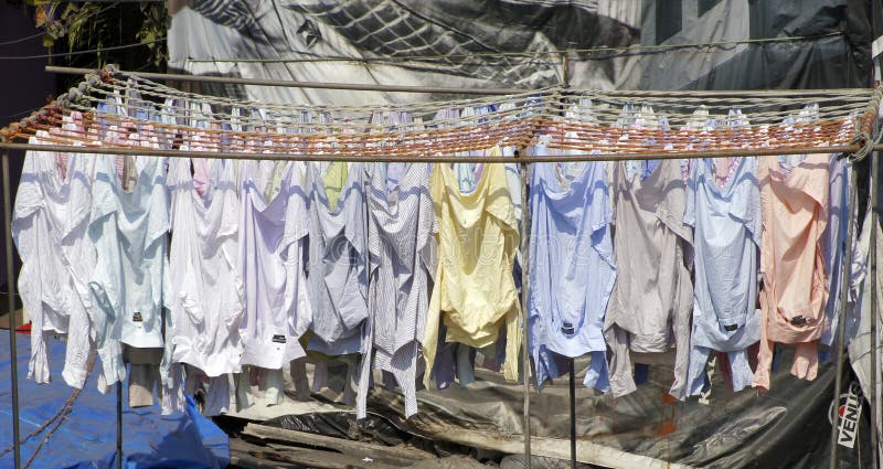 Labyrinth of Human Laundries Called Dhobi Ghats, Mumbai, India Stock ...
