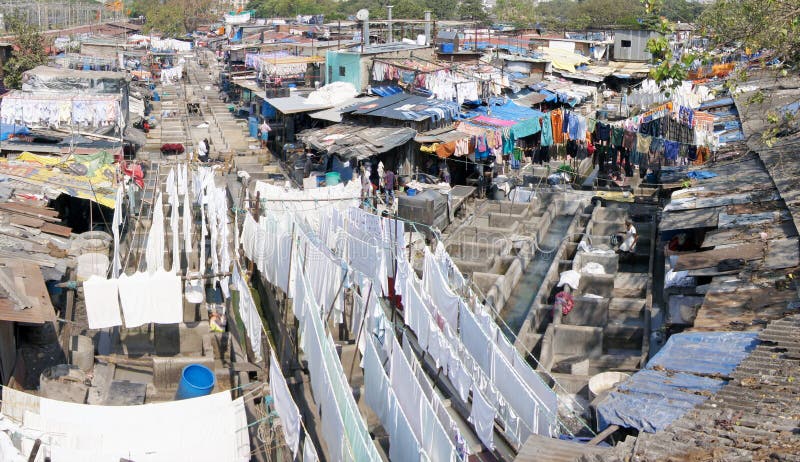 Labyrinth of Human Laundries Called Dhobi Ghats, Mumbai, India Stock ...