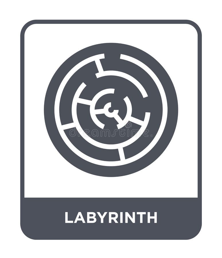 Labyrinth Icon in Trendy Design Style. Labyrinth Icon Isolated on White ...