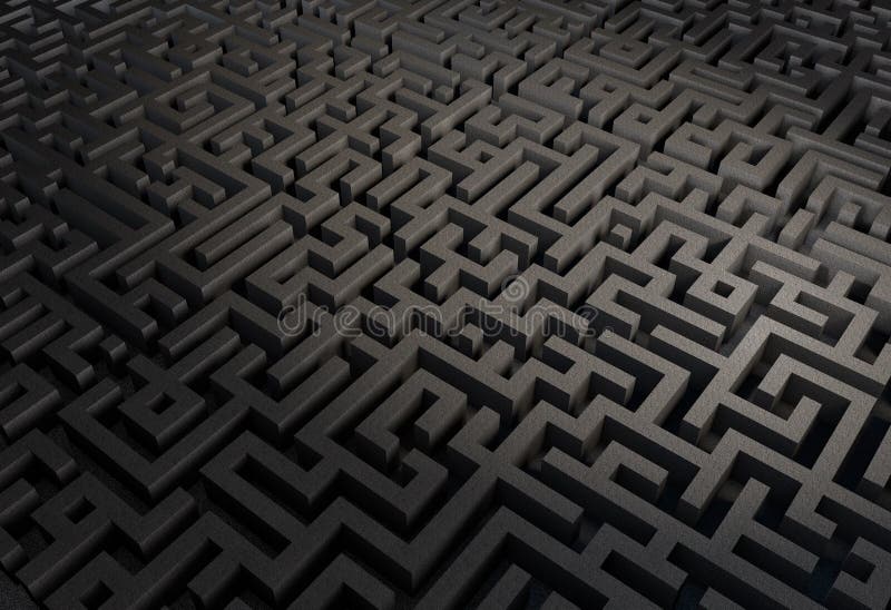 Labyrinth stock illustration. Illustration of help, goal - 27608182