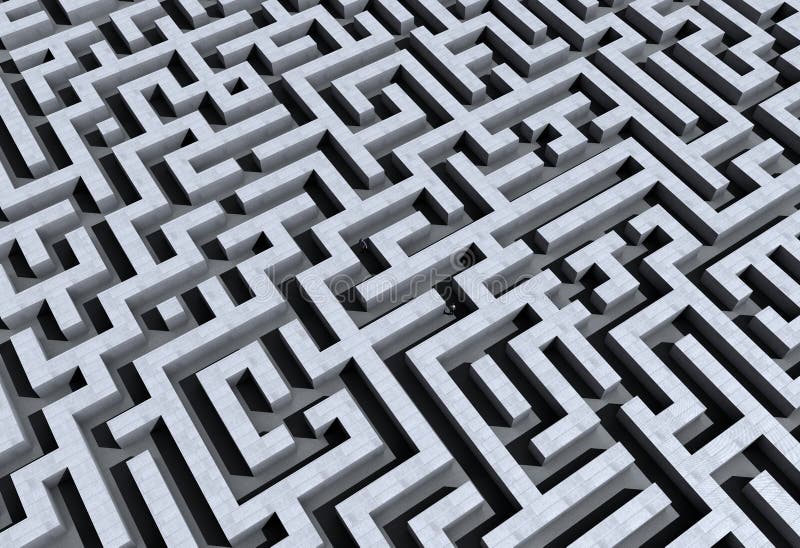 Labyrinth stock illustration. Illustration of maze, confusion - 582736