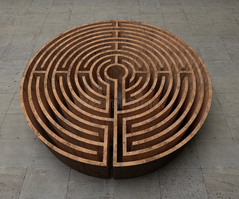 A Labyrinth in Interiors Perspective on Background Texture Stock Image ...
