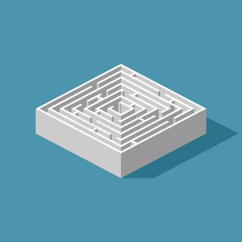 Set Labyrinth Isometric Game and Maze Fun Puzzle Isolated on Blue ... Set Labyrinth Isometric Game and Maze Fun Puzzle Isolated on Blue ...