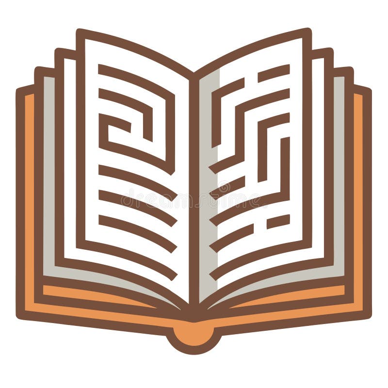 Labyrinth of Knowledge: Open Book with Maze Design - Education Concept ...