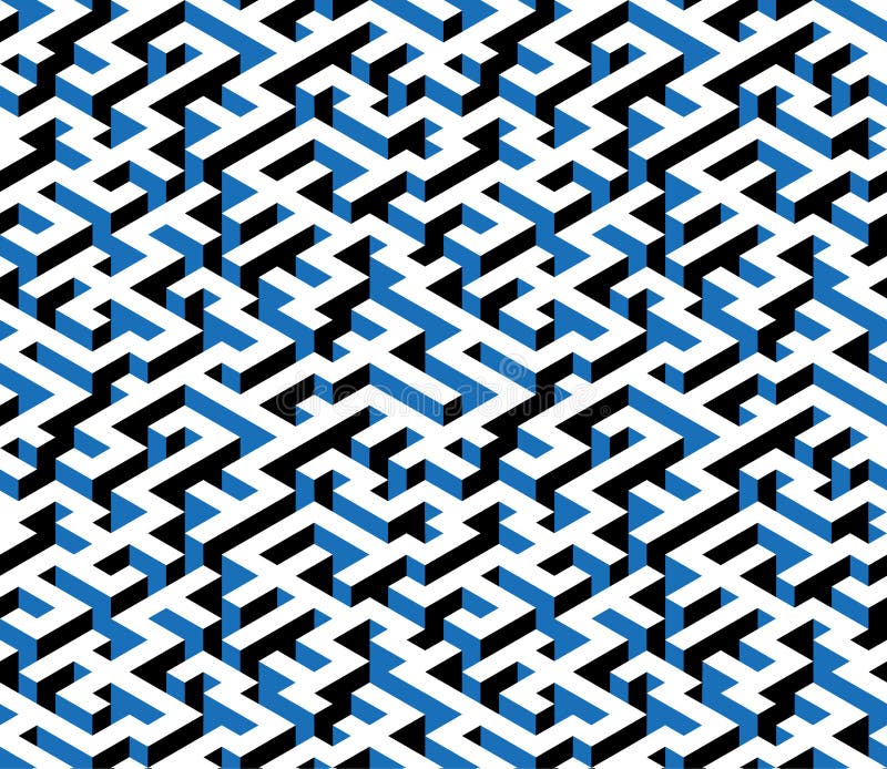 Labyrinth, Labyrinth - Isometrisches Endloses Muster Vektor Vektor ...