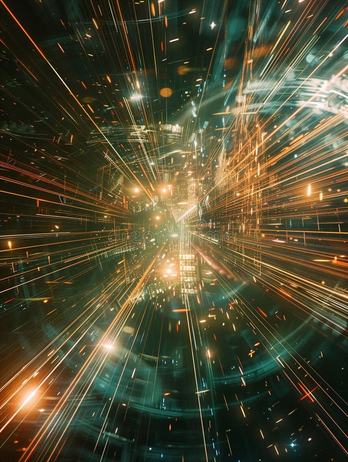 A Labyrinth of Light Beams in a Dark Void Symbolizing the Complex Challenges and Solutions of ...