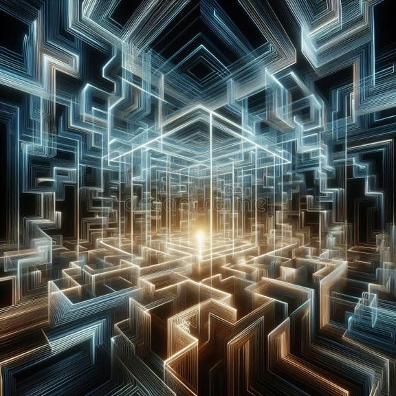 Labyrinth of Light a Maze Like Structure Where Shifting Light Stock ...