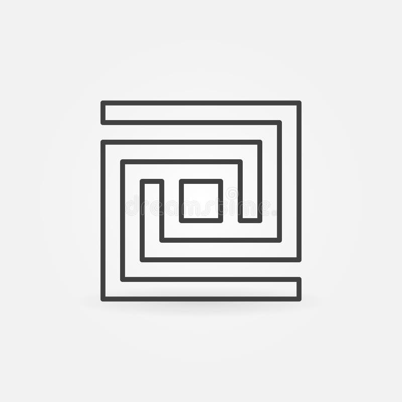 Labyrinth or maze icon stock vector. Illustration of challenge - 88685043