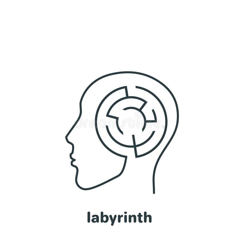 Head with Labyrinth. 3D Image Stock Illustration - Illustration of ...