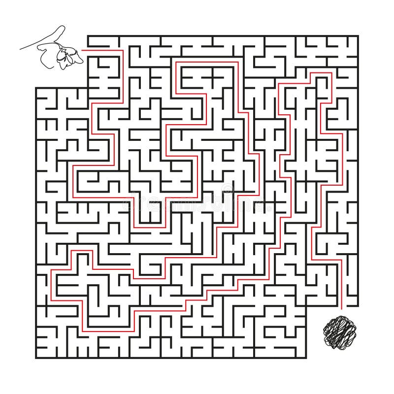 Labyrinth. Logical Game for Children and Adults Stock Vector ...