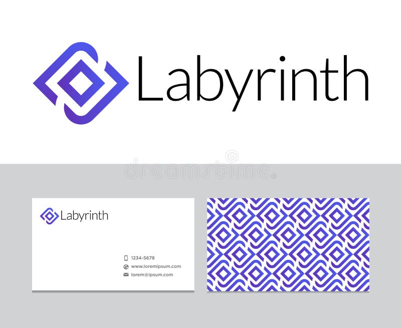 Labyrinth logo stock vector. Illustration of ceramic - 43623872