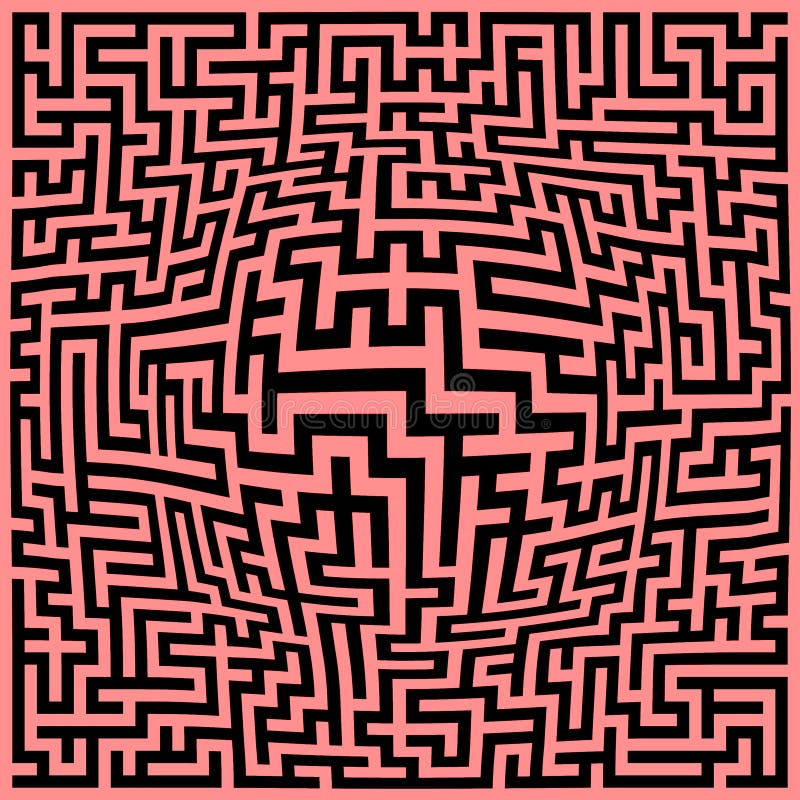 Labyrinth maze background stock illustration. Illustration of design ...