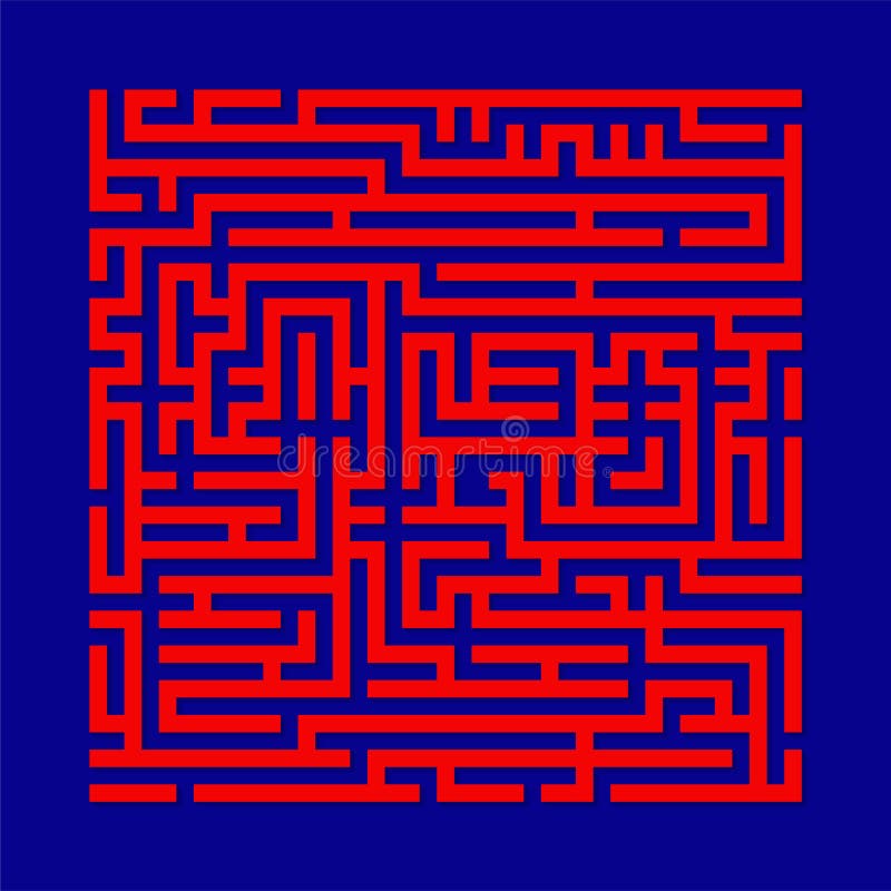 Labyrinth Maze Game, Labyrinth Shape Design Element Stock Vector ...