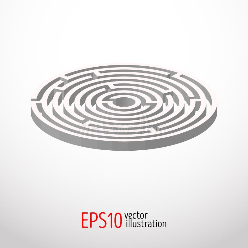 Labyrinth Abstract. Vector 3d Stock Vector - Illustration of decision ...