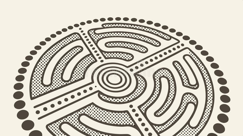 Labyrinth Maze Pattern, Intricate Design and Puzzle Element Vector Design Generative AI Stock ...