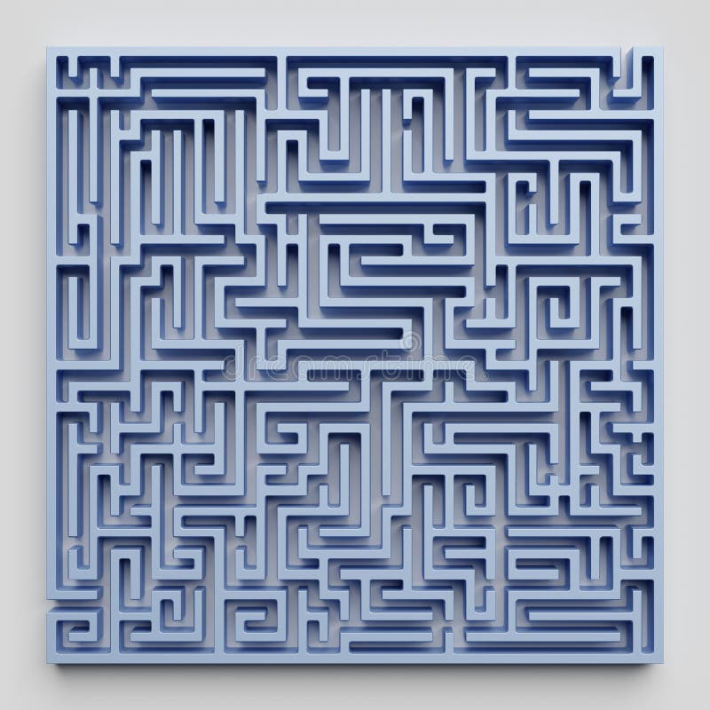 Labyrinth Maze Structure Confusing Way To the Exit. Breaking the ... Labyrinth Maze Structure Confusing Way To the Exit. Breaking the ...