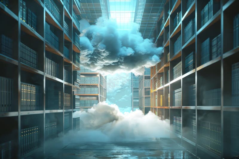 A Labyrinth of Old File Cabinets Transitioning into a Cloud Storage ...