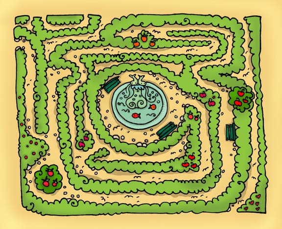 Garden Labyrinth Stock Illustrations – 2,148 Garden Labyrinth Stock ...