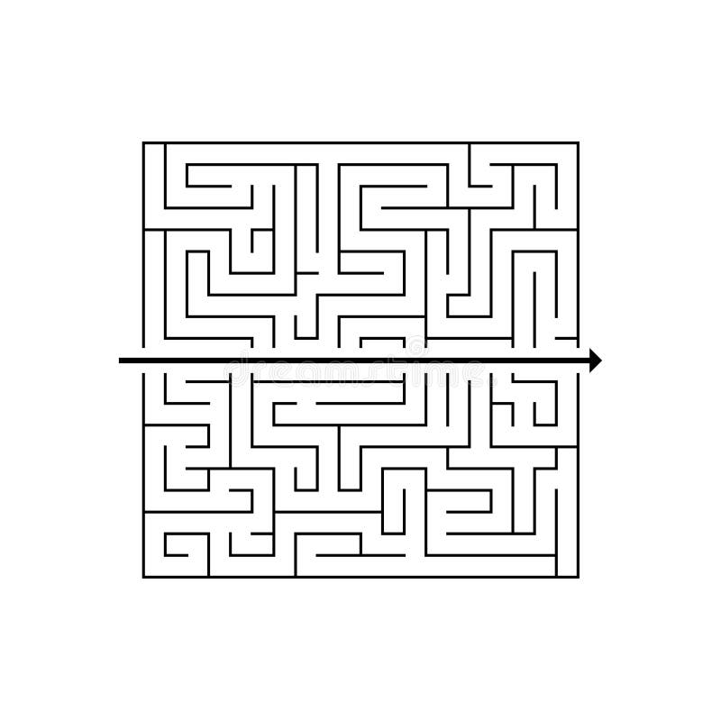 Easy Labyrinth Maze Game for Children Stock Vector - Illustration of ...