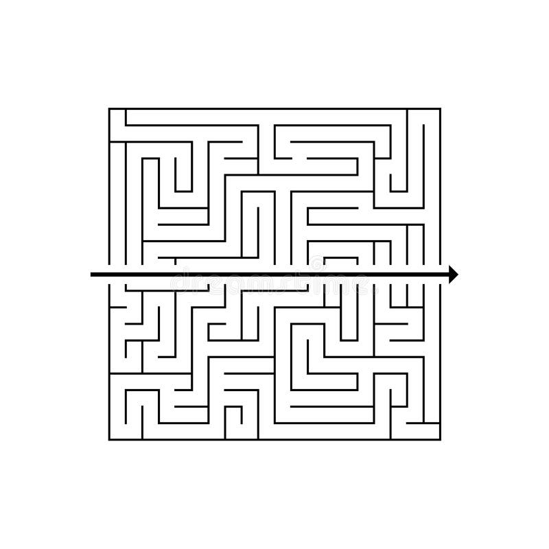 Easy Labyrinth Maze Game for Children Stock Vector - Illustration of ...
