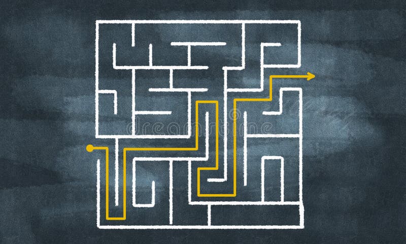 Labyrinth pattern stock image. Image of concept, continuous - 62965861