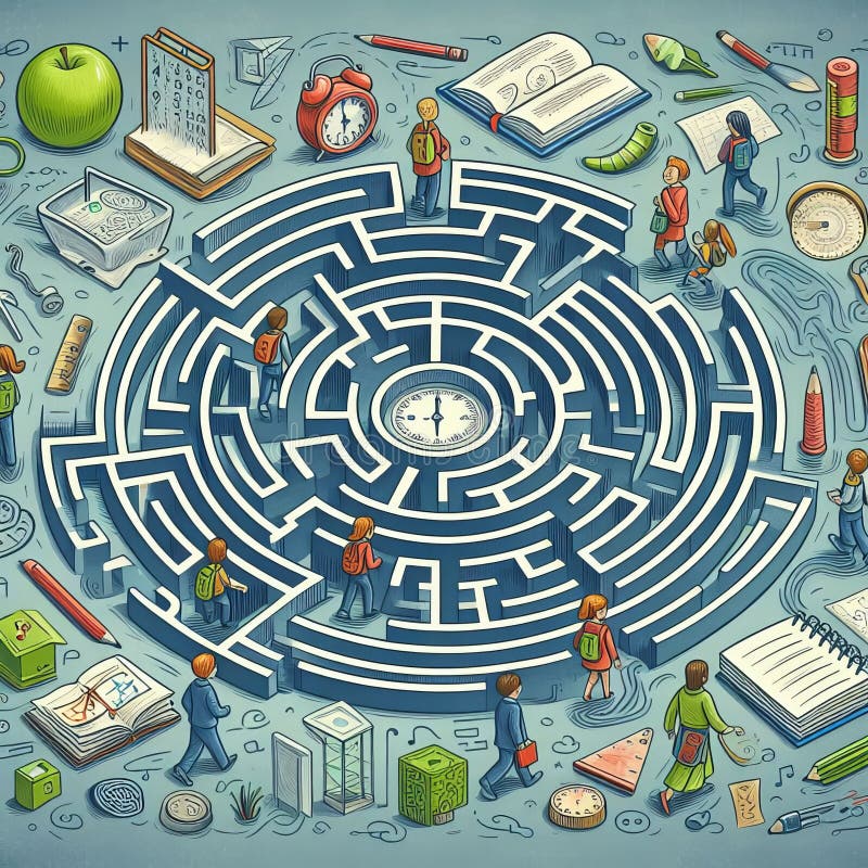 128 111. Labyrinth Physical Education Lesson - Educational Pror Stock ...