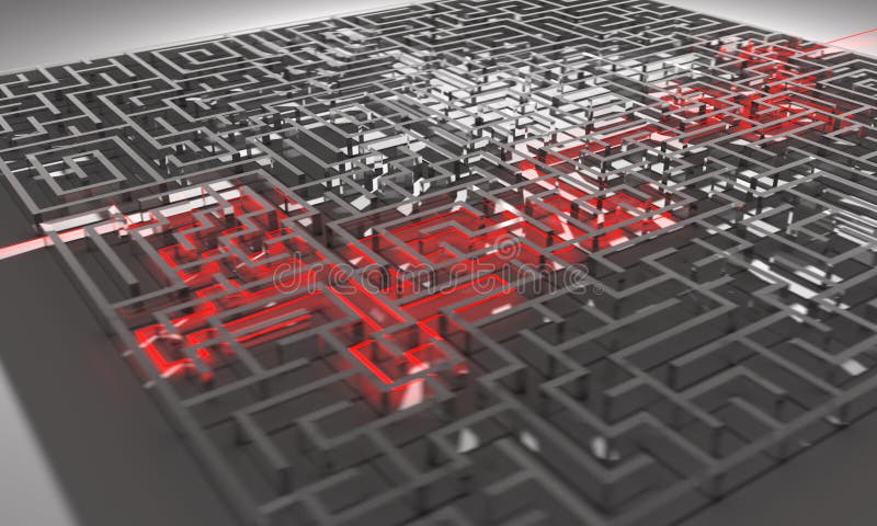 Labyrinth stock illustration. Illustration of difficult - 48590775