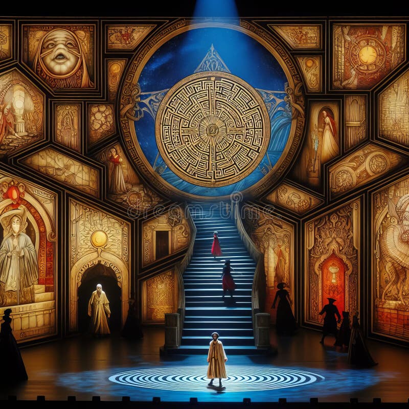 153 66. Labyrinth Runner Stage - a Theatrical Performance or Sh Stock ...