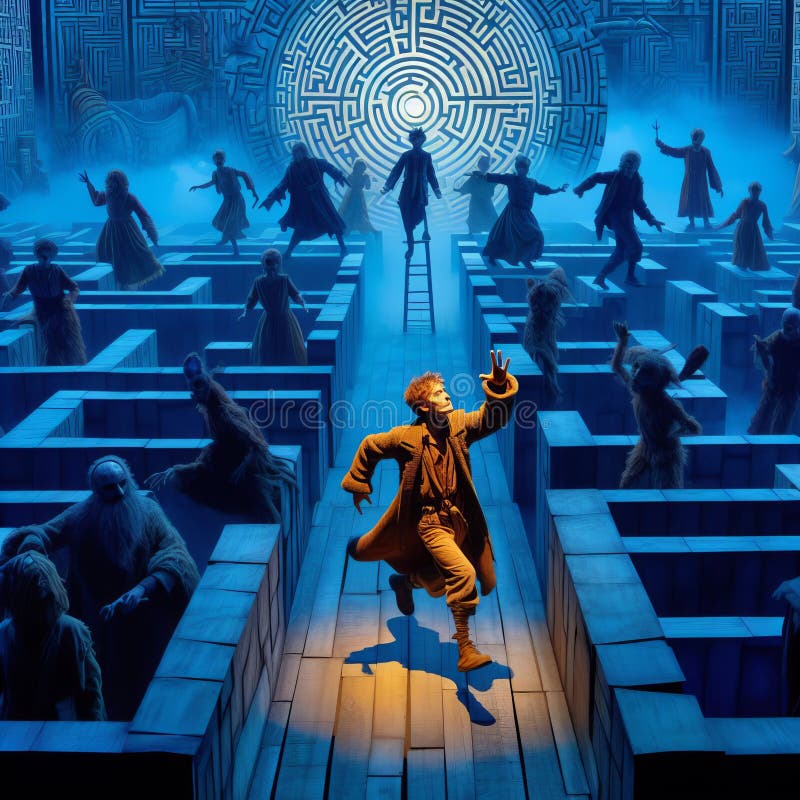 154 66. Labyrinth Runner Stage - a Theatrical Performance or Sh Stock ...