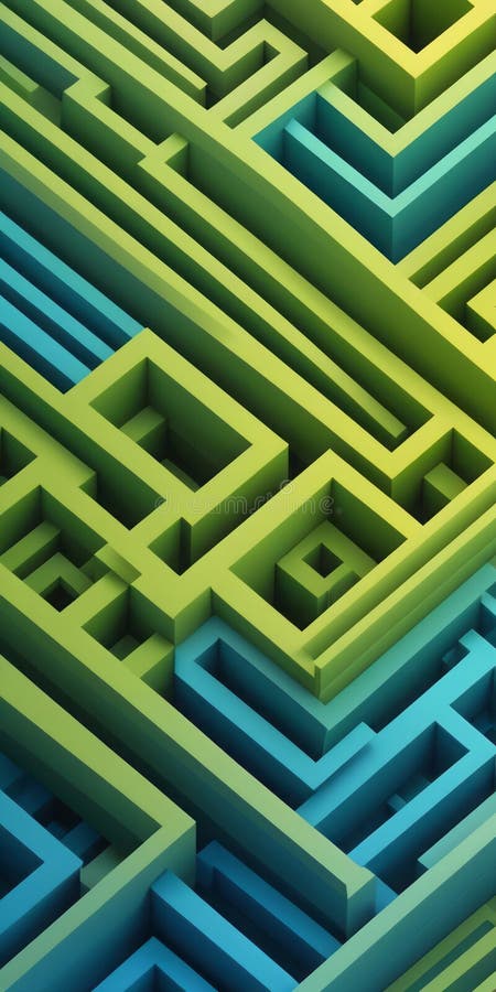 Labyrinth Shapes in Olive Lightsteelblue Stock Image - Image of ...