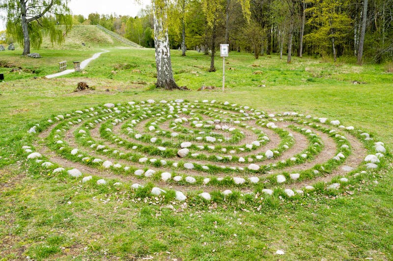 Labyrinth stock photo. Image of grass, burial, sweden - 40604314
