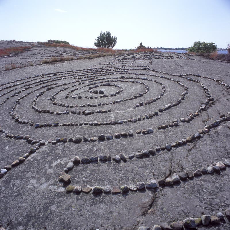 Labyrinth spiral stock image. Image of sweden, skerries - 27306159