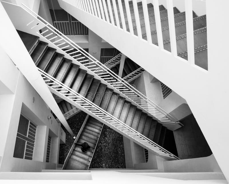 Labyrinth Staircases - Black and White - Maze Staircase Stock Image ... Labyrinth Staircases - Black and White - Maze Staircase Stock Image ...