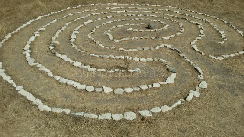 Stone labyrinth stock photo. Image of thassos, beach - 12086420