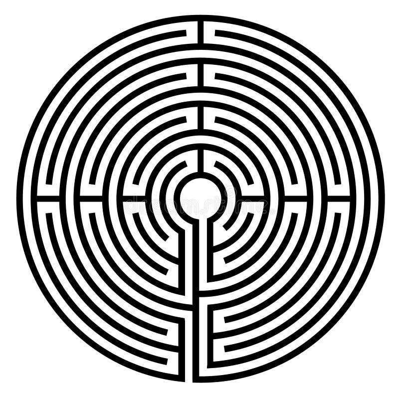 Labyrinth symbol stock illustration. Illustration of intelligence ...