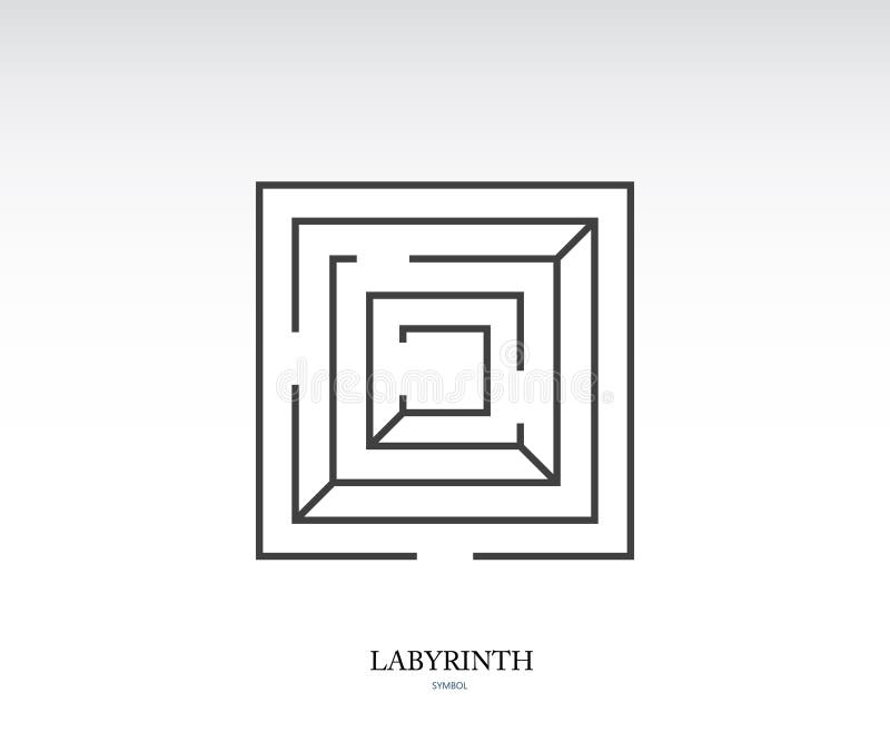 Labyrinth symbol stock illustration. Illustration of intelligence ...