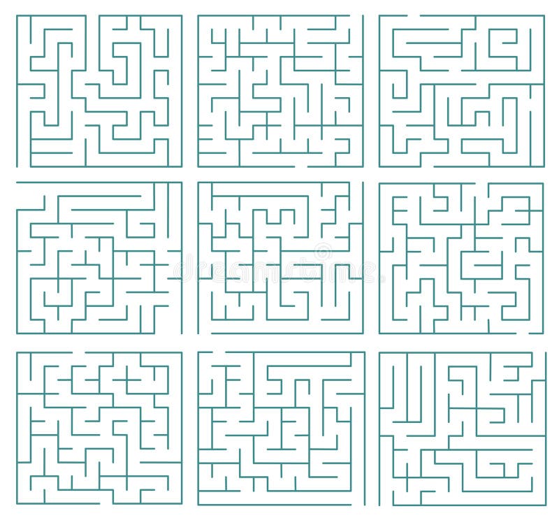 Labyrinth. Tangled Maze Lines. Logic Game, Route Stock Vector ...