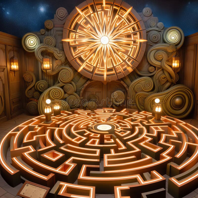 Labyrinth Theme Park Attraction - Amusement Park Rides or Stock Image ...