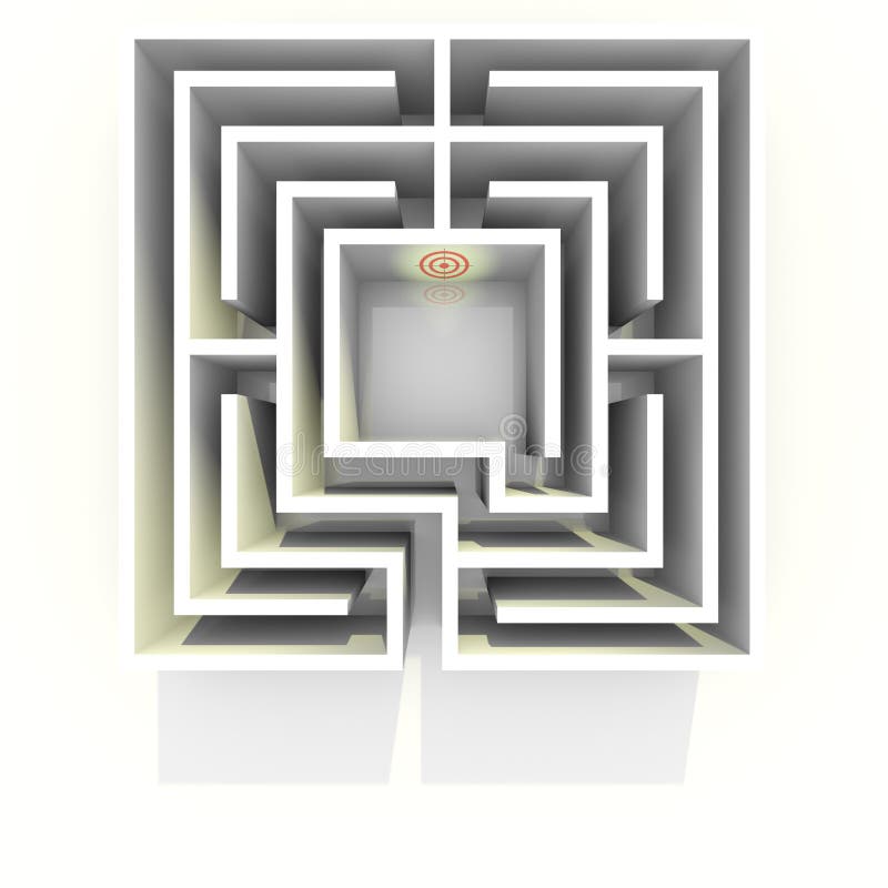 Labyrinth top view stock illustration. Illustration of route - 16160362