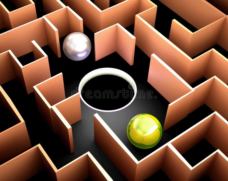 Labyrinth stock illustration. Illustration of puzzle - 122125575