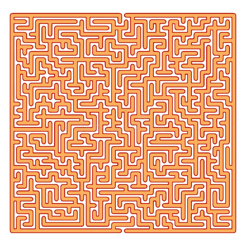 Labyrinth on White Background Stock Vector - Illustration of object ...