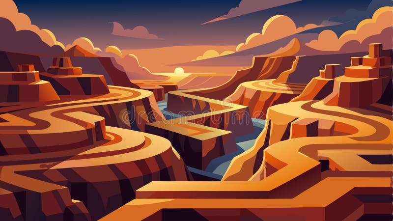 A Labyrinth of Winding Canyons and Valleys S through the Desert Plateau ...