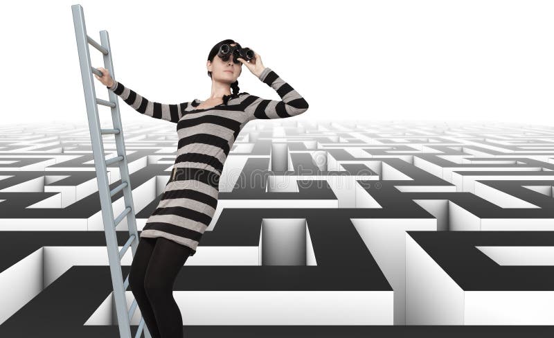Lost in the labyrinth stock photo. Image of complex, geometry - 7320728