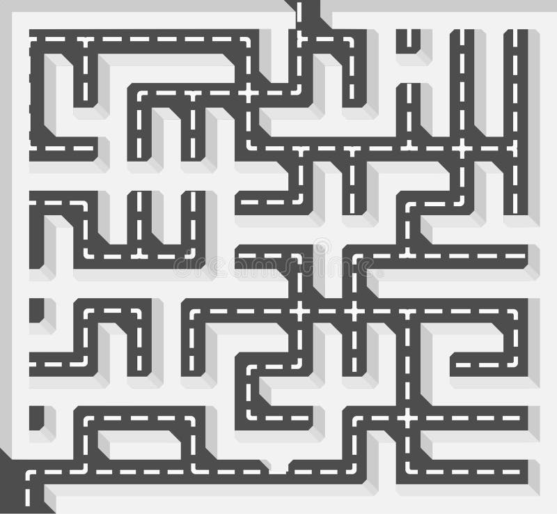 Labyrinthe De Route De Montagne Illustration Stock - Illustration du ...