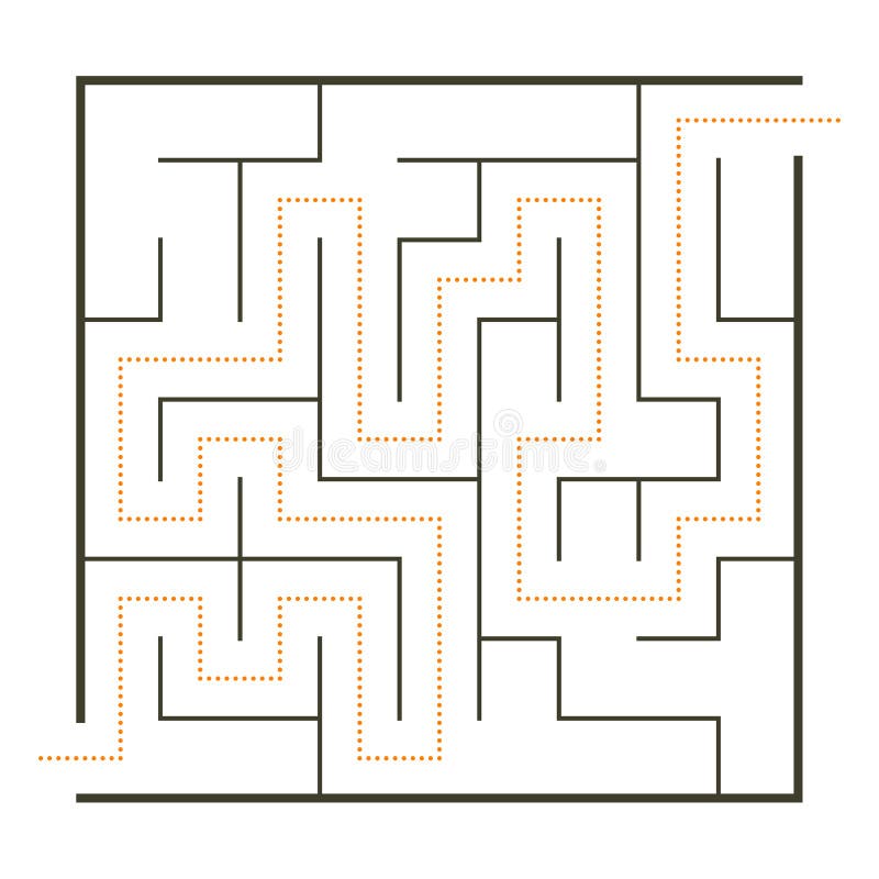 Labyrinthe simple illustration de vecteur. Illustration du simple ...